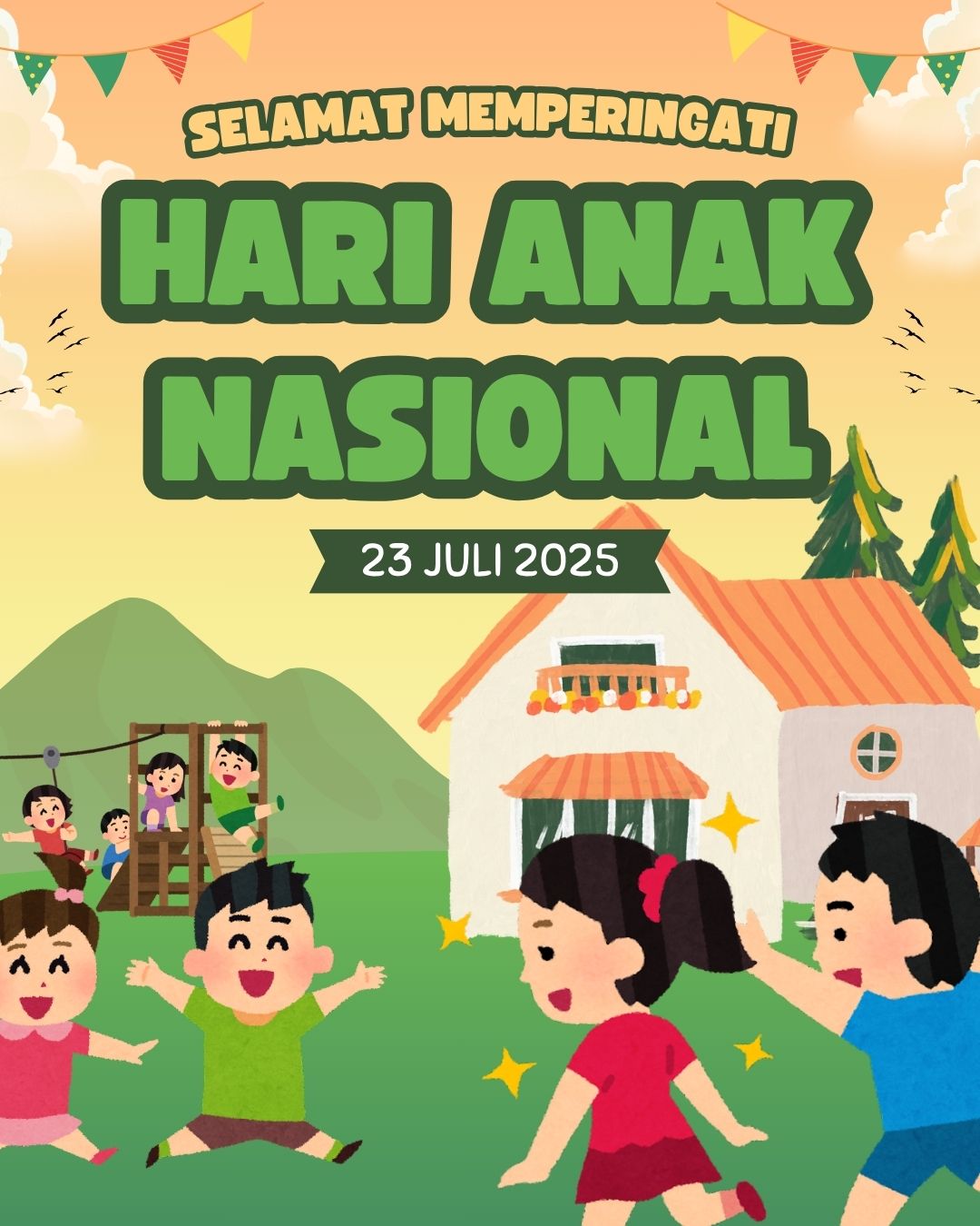 10 Ide Desain Poster Hari Anak Nasional 2025 Diperingati 23 Juli